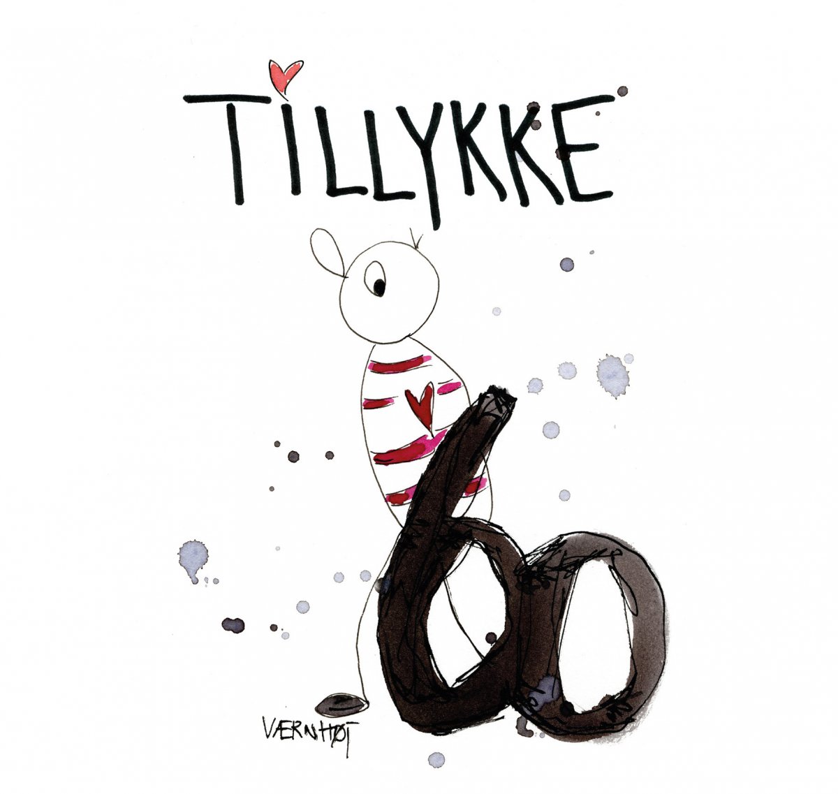 TILLYKKE 60 ÅR - Dobbelt kvadratiske kort - Galleri Værnhøj