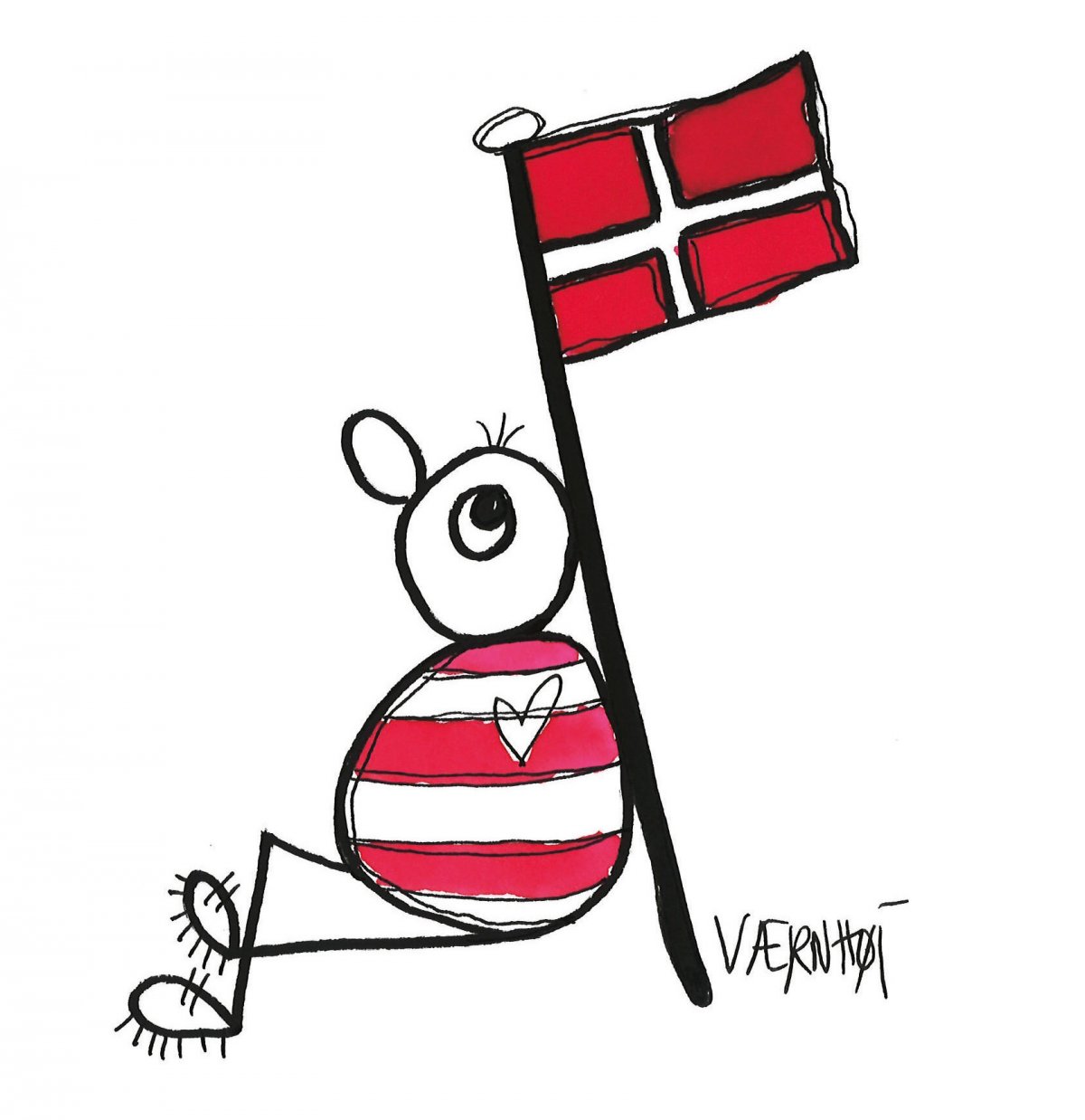 Flag kort - Dobbelt kvadratiske kort - Galleri Værnhøj